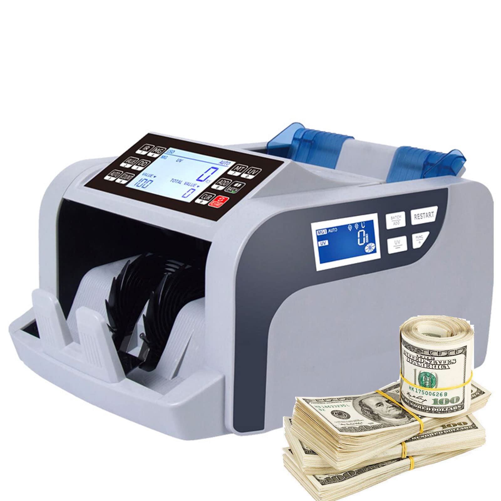 Buy Banknote Counter Counterfeit Detection with LCD Display, Money ...