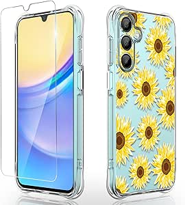 Amazon.com: Osophter for Galaxy A16 5G Case: Clear Women Girls Boys with Screen Protector ...