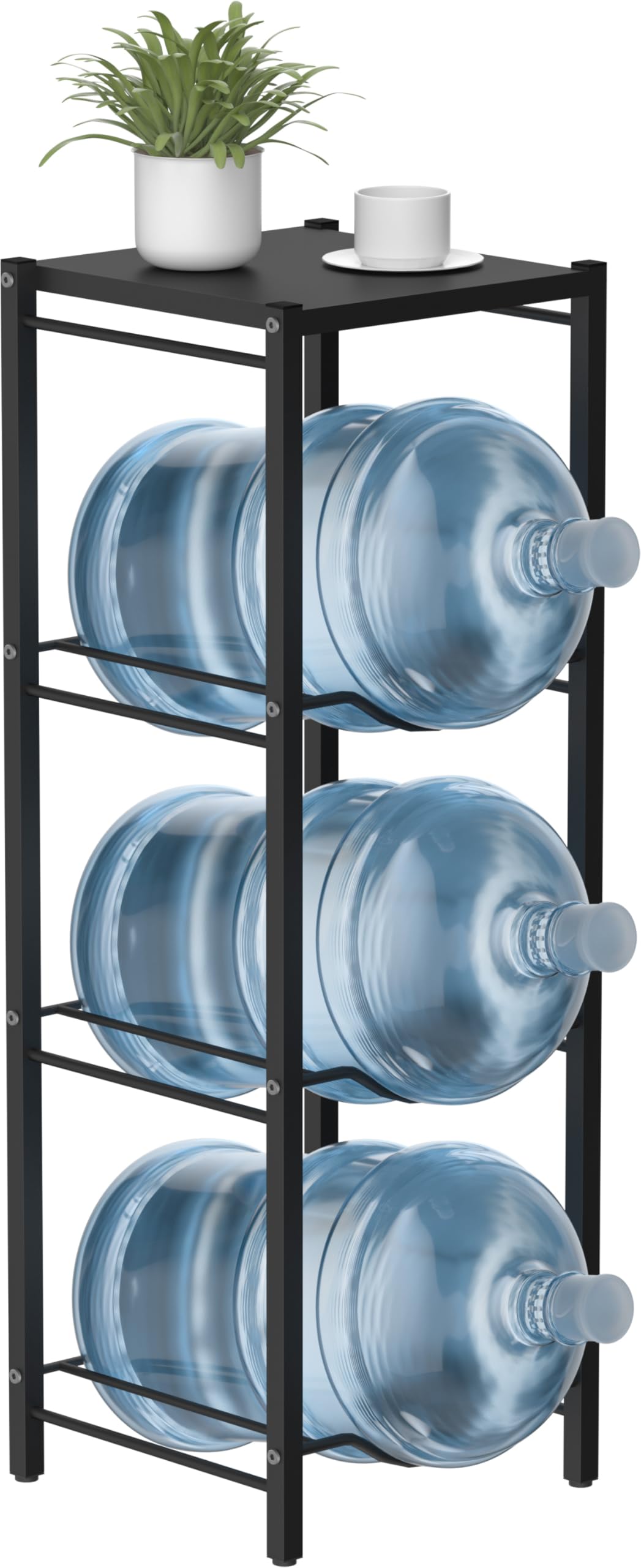 Amazon.com: mocomax 5 Gallon Water Jug Rack, 4 Tier Detachable Water ...