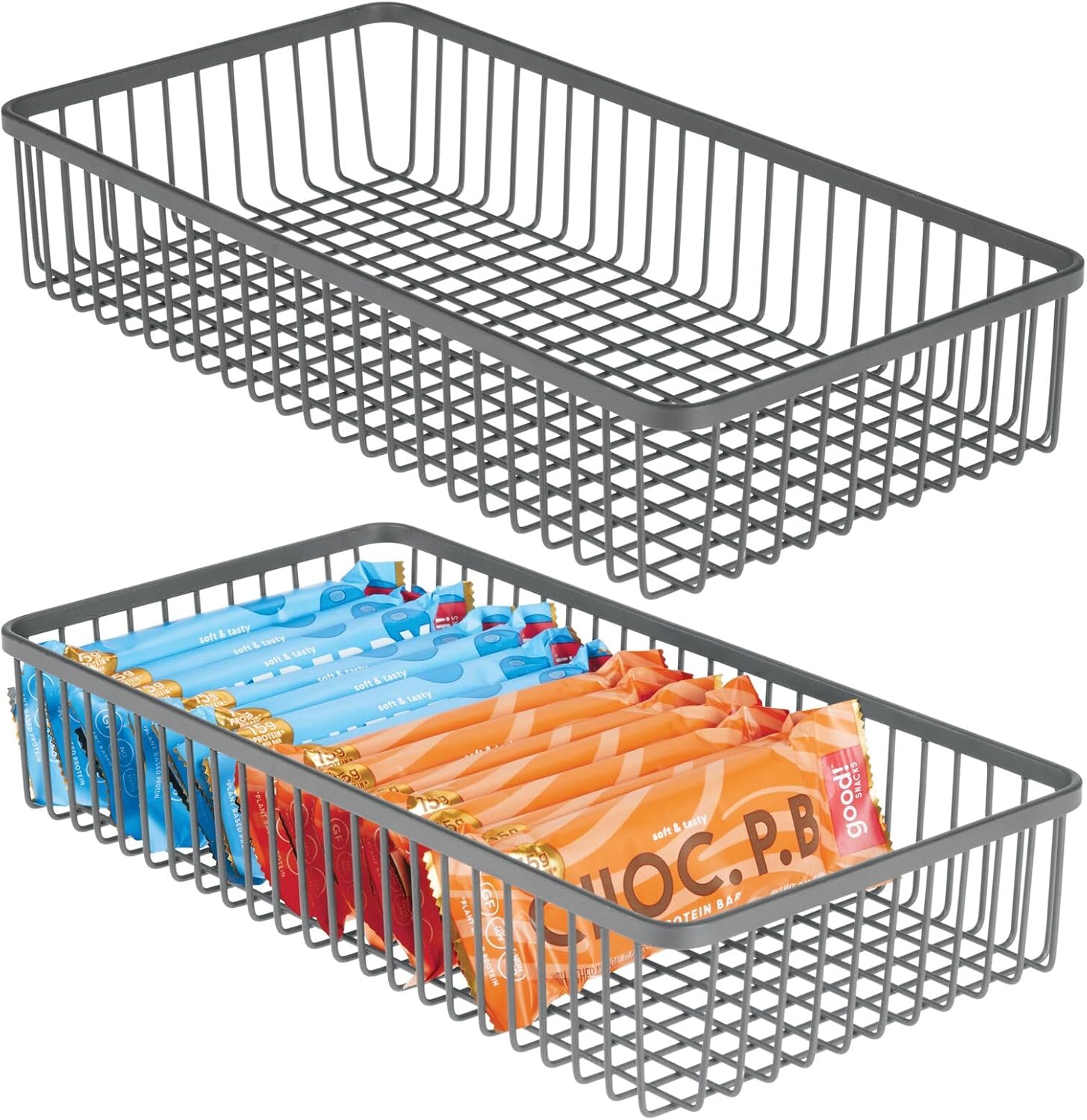 Amazon.com - mDesign Metal Farmhouse Kitchen Cabinet Drawer Organizer ...