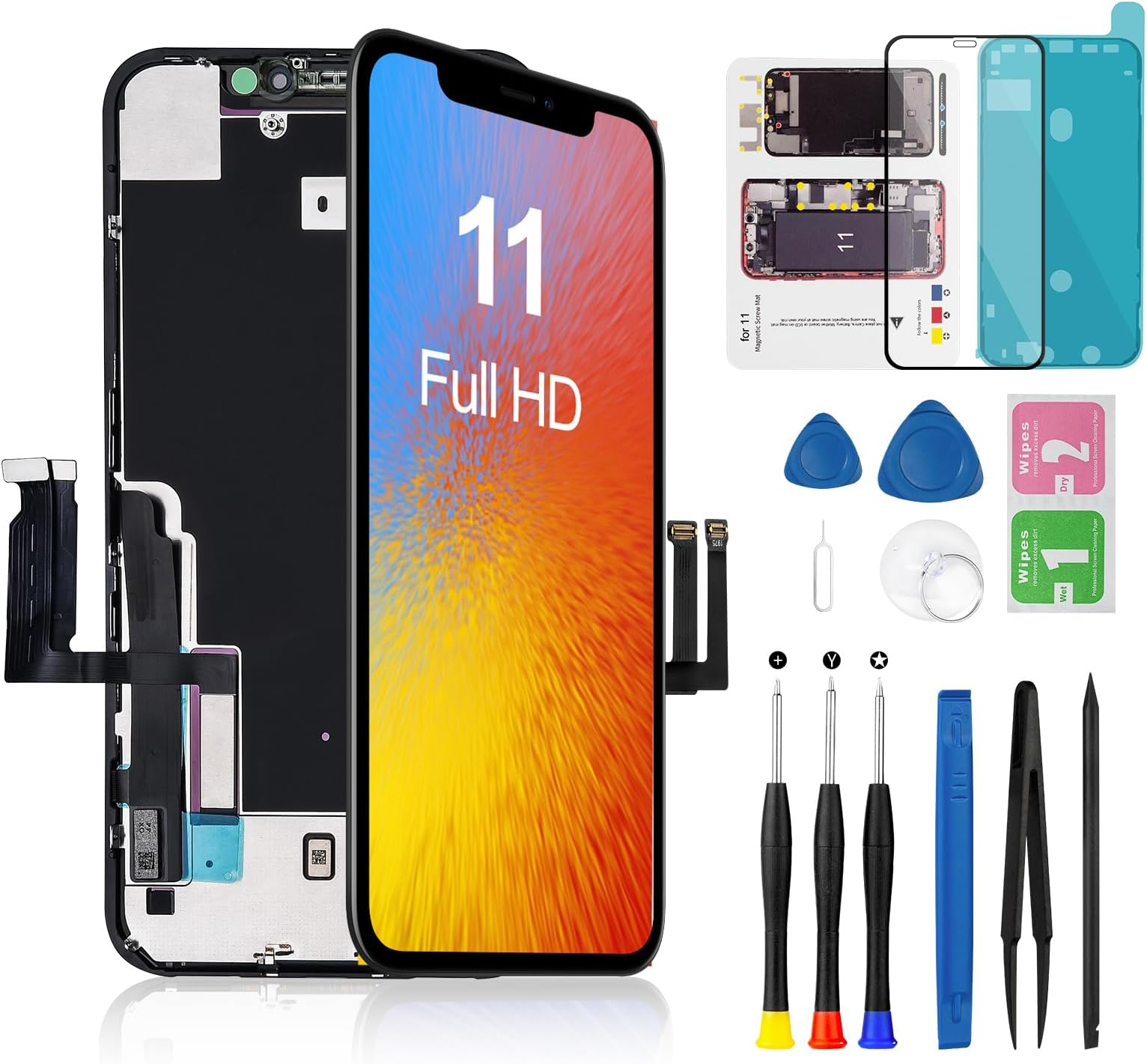 Amazon.com: FOOBONG for iPhone 11 Screen Replacement, 3D Touch ...
