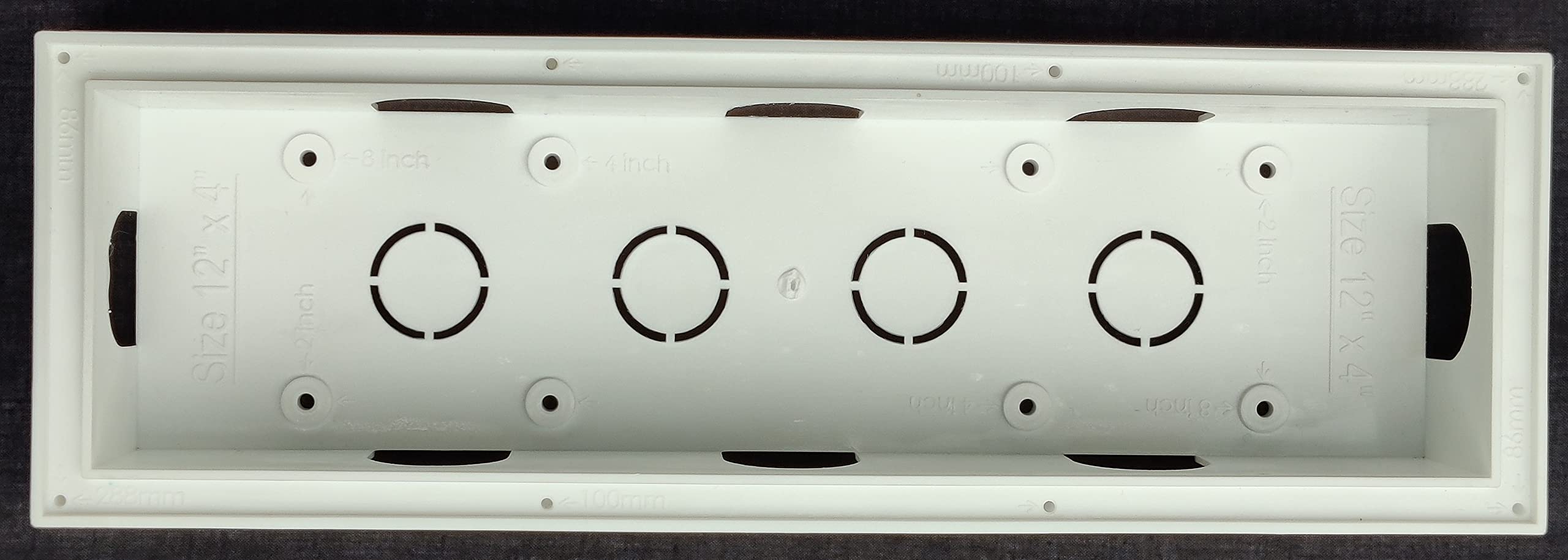 12"X4" Plastic Surface/Concealed Box, 10 module (pack of TWO) : Amazon ...