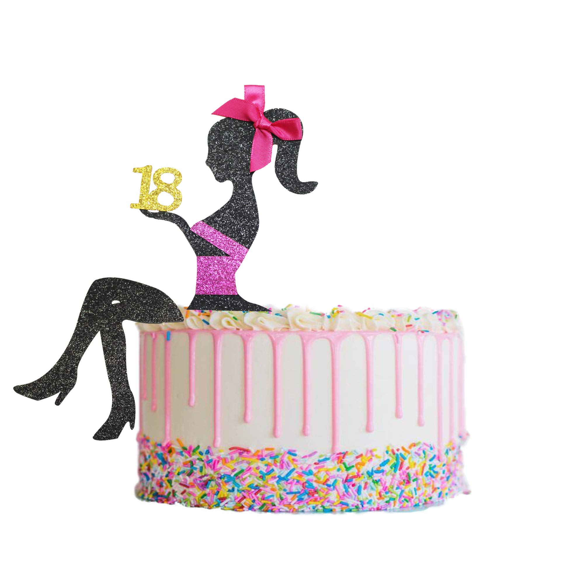 Buy Sitting Girl Silhouette Cake Topper 18, Sitting Girl Cake Topper ...