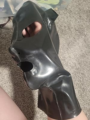 EXLATEX Open Eyes Latex Hood Mask with Double Ponytail Holes India | Ubuy