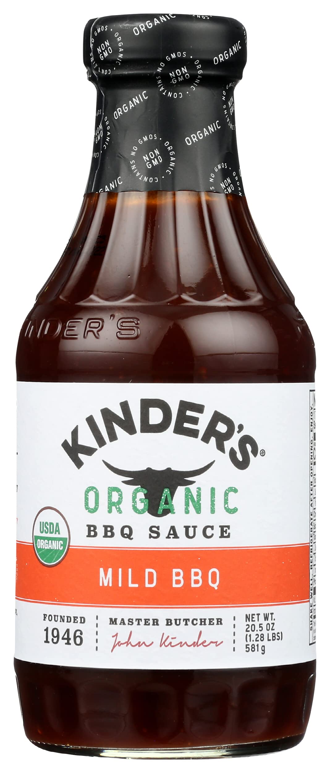 Amazon.com : Kinder's Organic Mild BBQ Sauce, USDA Organic, Gluten Free ...