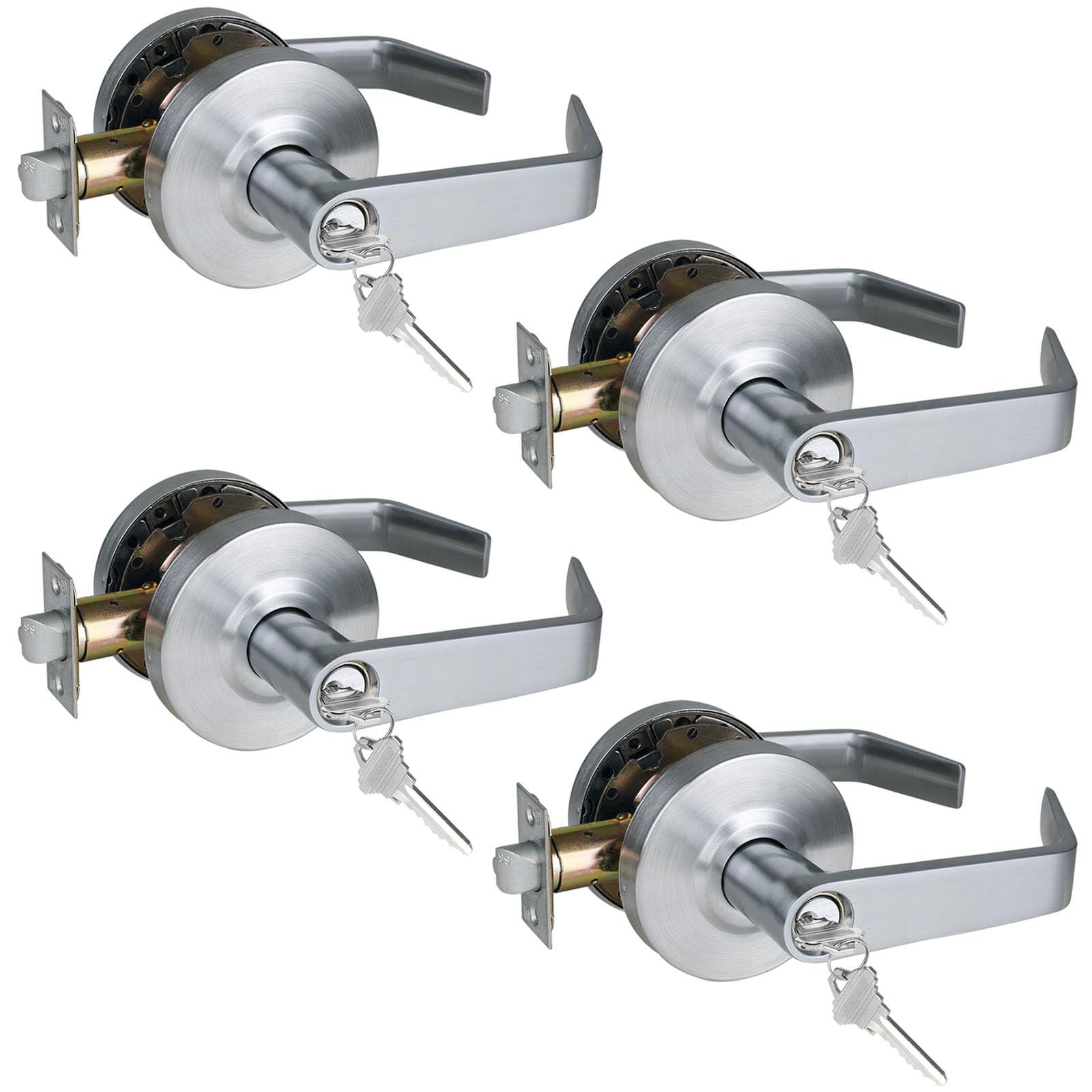 NEWBANG HARDWARE Commercial Heavy Duty Keyed Storeroom Door Lever in ...