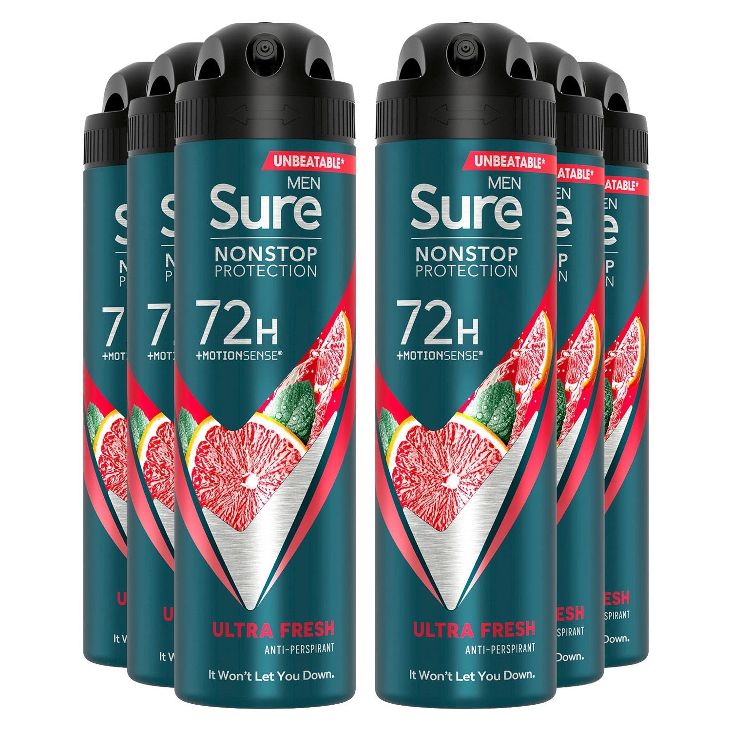 Buy Sure Antiperspirant 72H Nonstop Sweat and Odour Protection Alcohol ...