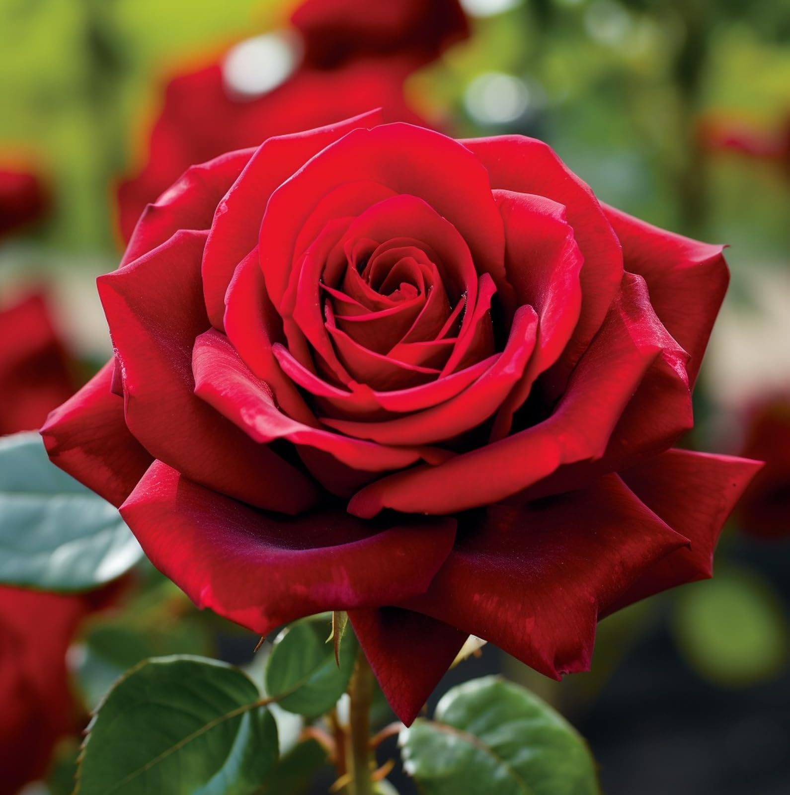 Carbeth Plants - Rose Bush 'Pride of England' in 3L Pot - Patriotic Red ...