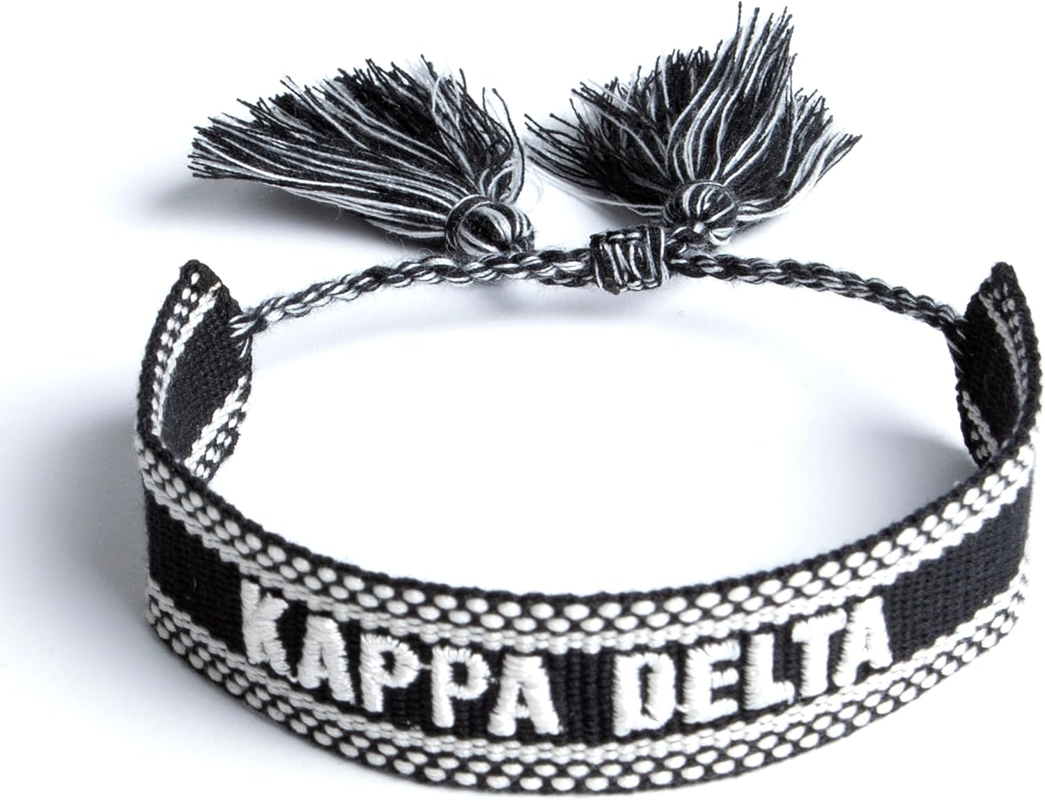 Amazon.com: Sorority Shop Kappa Delta Bracelet — Woven Bracelet, Black ...
