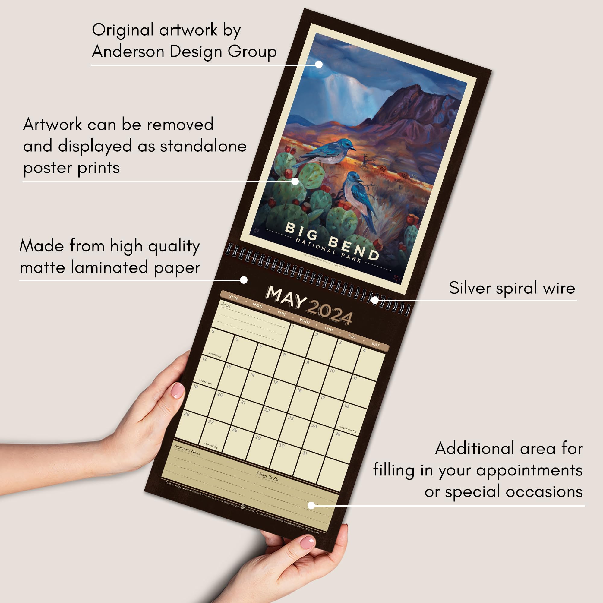 Snapklik.com : 2024 Wall Calendar - Scenic National Park Artwork ...