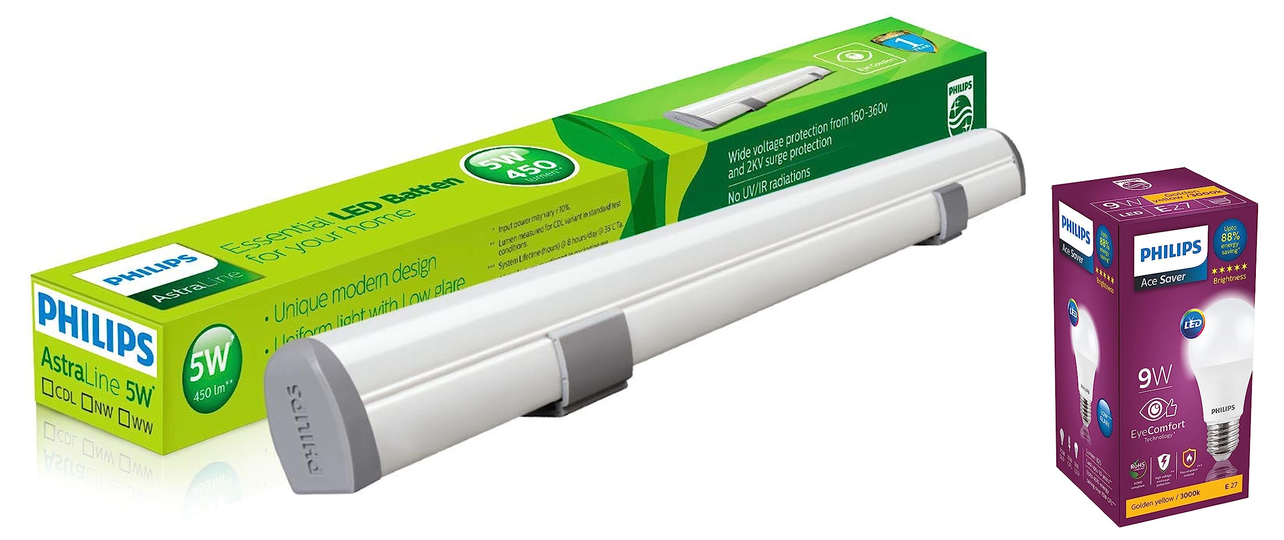 PHILIPS 5W LED Cool White Led Tubelight Batten, Pack of 1 (919215850549 ...