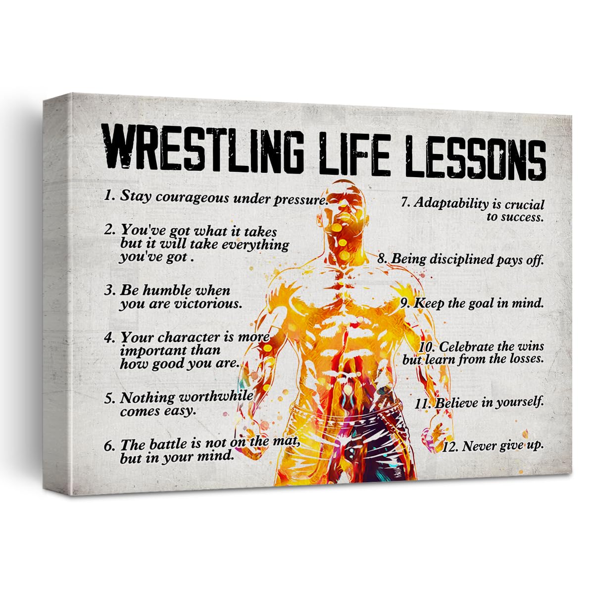 Amazon.com: Wrestling Poster Canvas Wall Art for Home Bedroom Decor ...