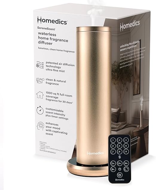 Amazon.com: Homedics SereneScent Waterless Home Fragrance Diffuser, Use ...