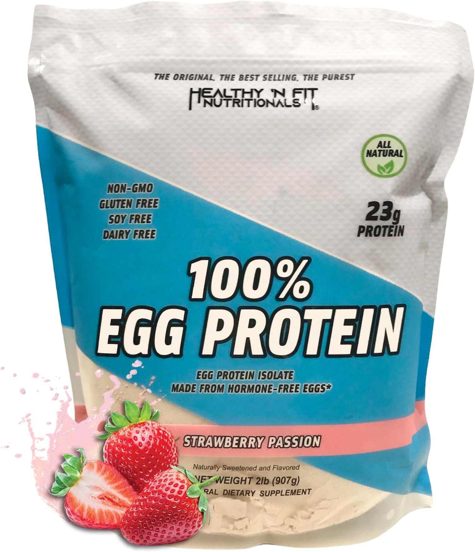 Amazon.com: Healthy N Fit 100% EGG PROTEIN- Strawberry (2lb): 100% Egg ...