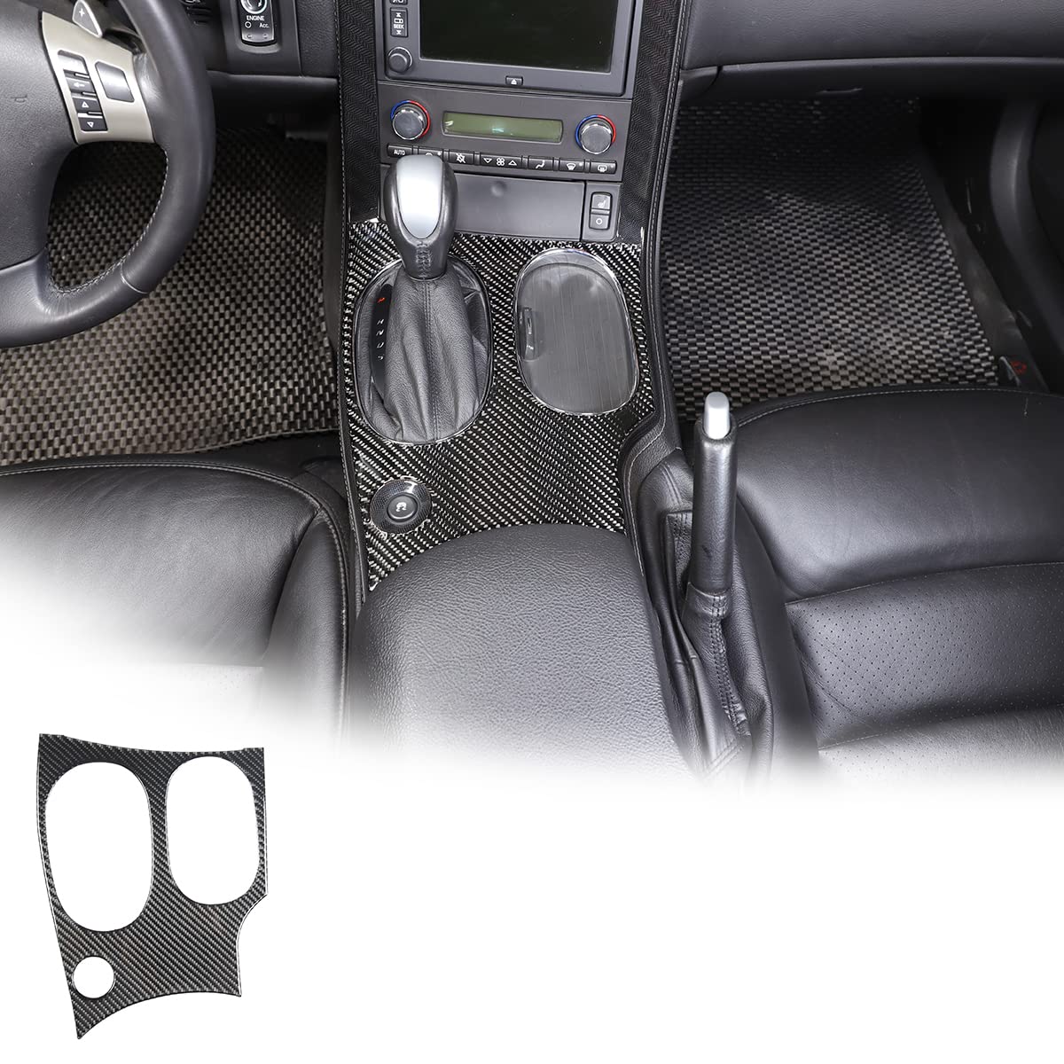 Amazon.com: JONKOKO Soft Carbon Fiber Car Central Shift Gear Indicator ...