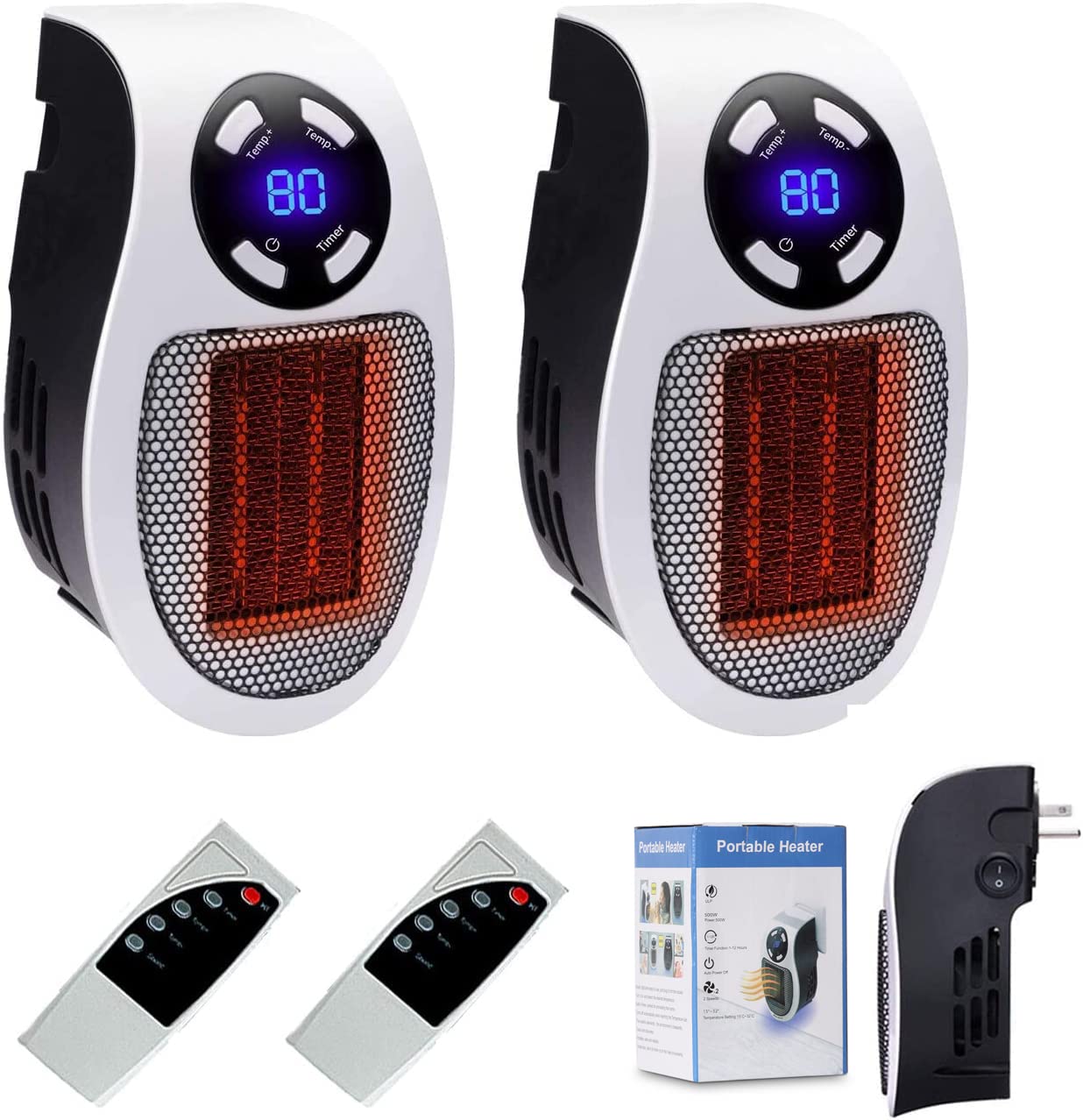 Buy C&CLFJNY 500W Alpha Heater, Alpha Heater Plug in Wall, Portable ...