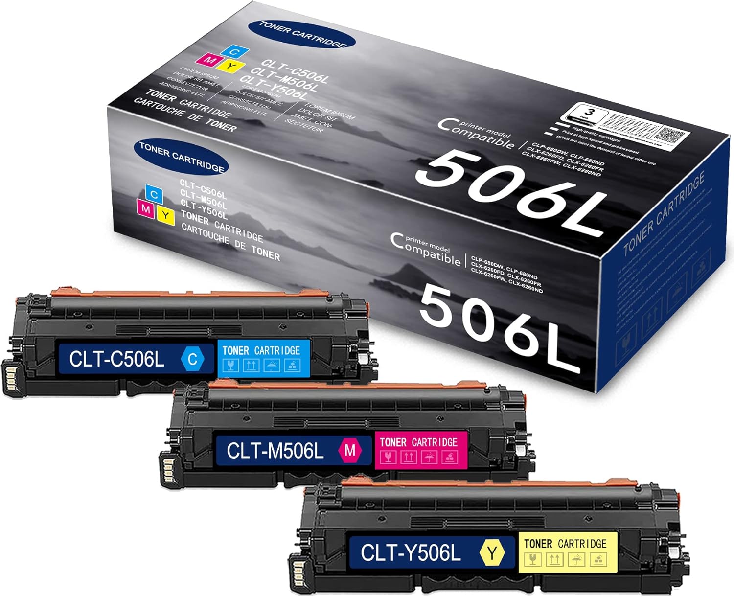 Amazon.com: [3-Pack, C/M/Y] CLT-C506L CLT-M506L CLT-Y506L High Yield Toner Cartridge Compatible ...
