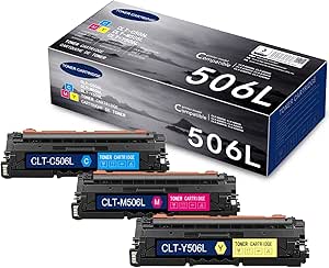 Amazon.com: [3-Pack, C/M/Y] CLT-C506L CLT-M506L CLT-Y506L High Yield Toner Cartridge Compatible ...