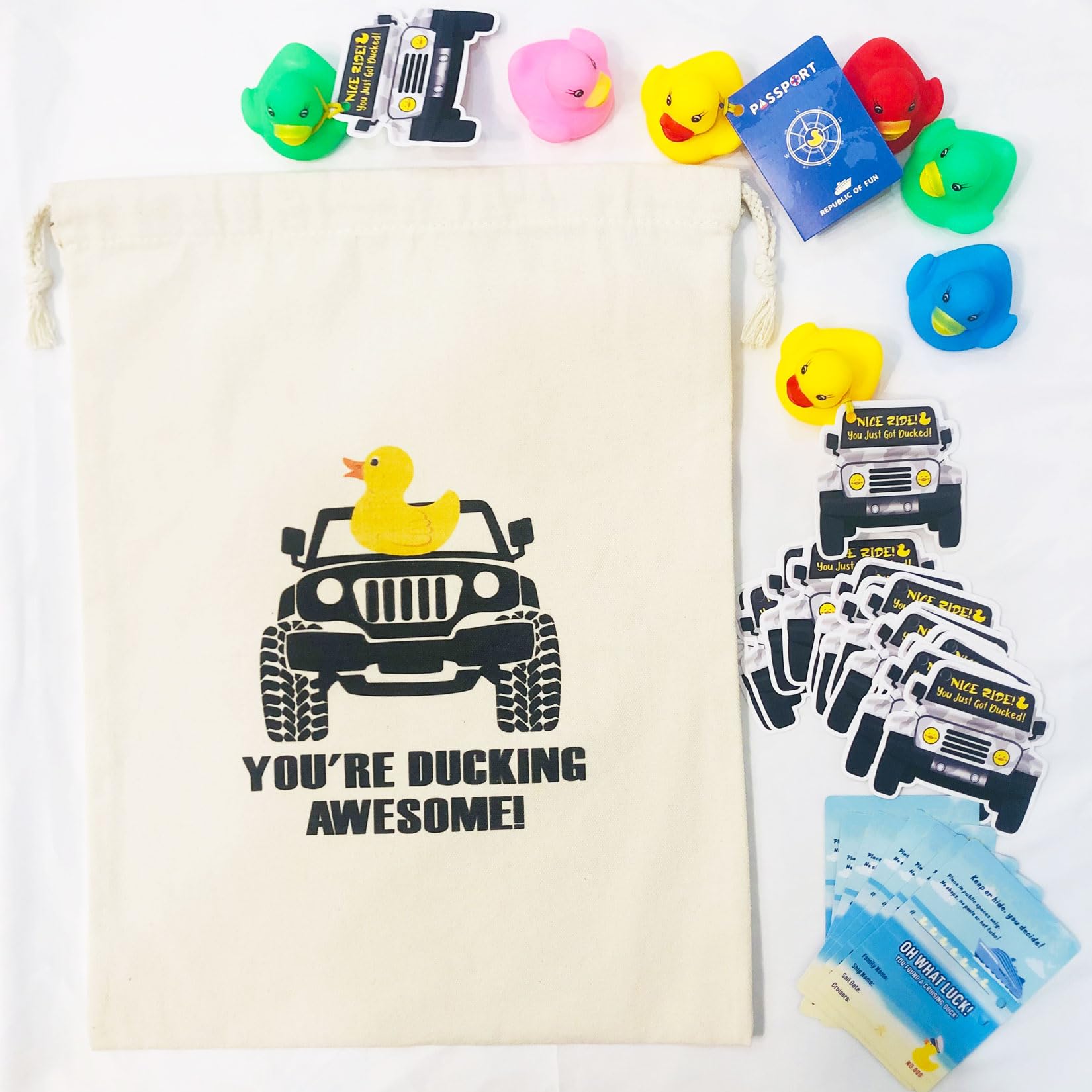 Snapklik.com : Artreeiger Large Reusable Rubber Duck Drawstring Bag 15. ...