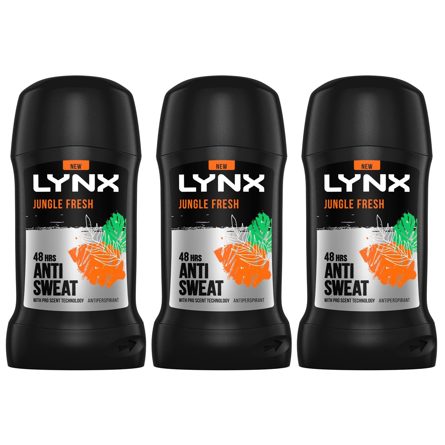 Lynx Jungle Fresh Deodorant Stick 48 Hours Anti Sweat Anti-Perspirant ...