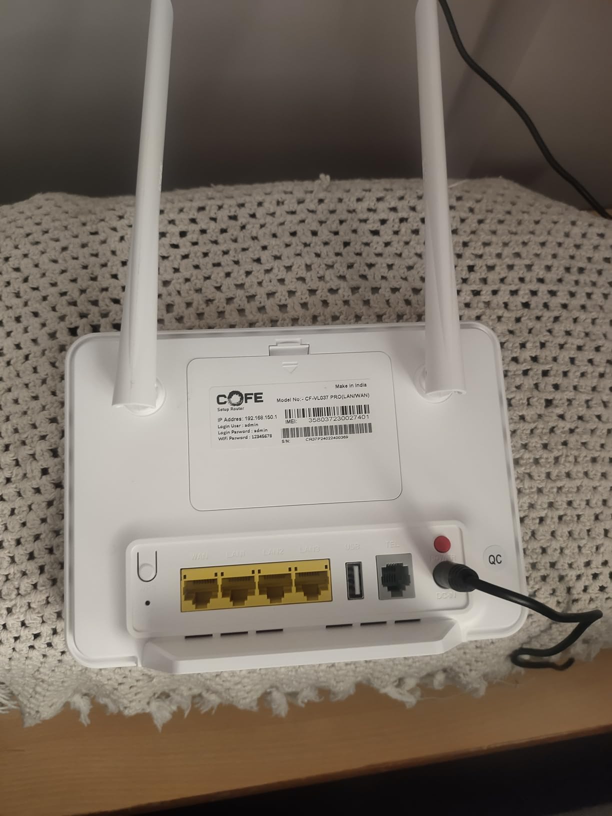 CF-4G VL037 PRO Dual SIM Router with Landline Phone Support