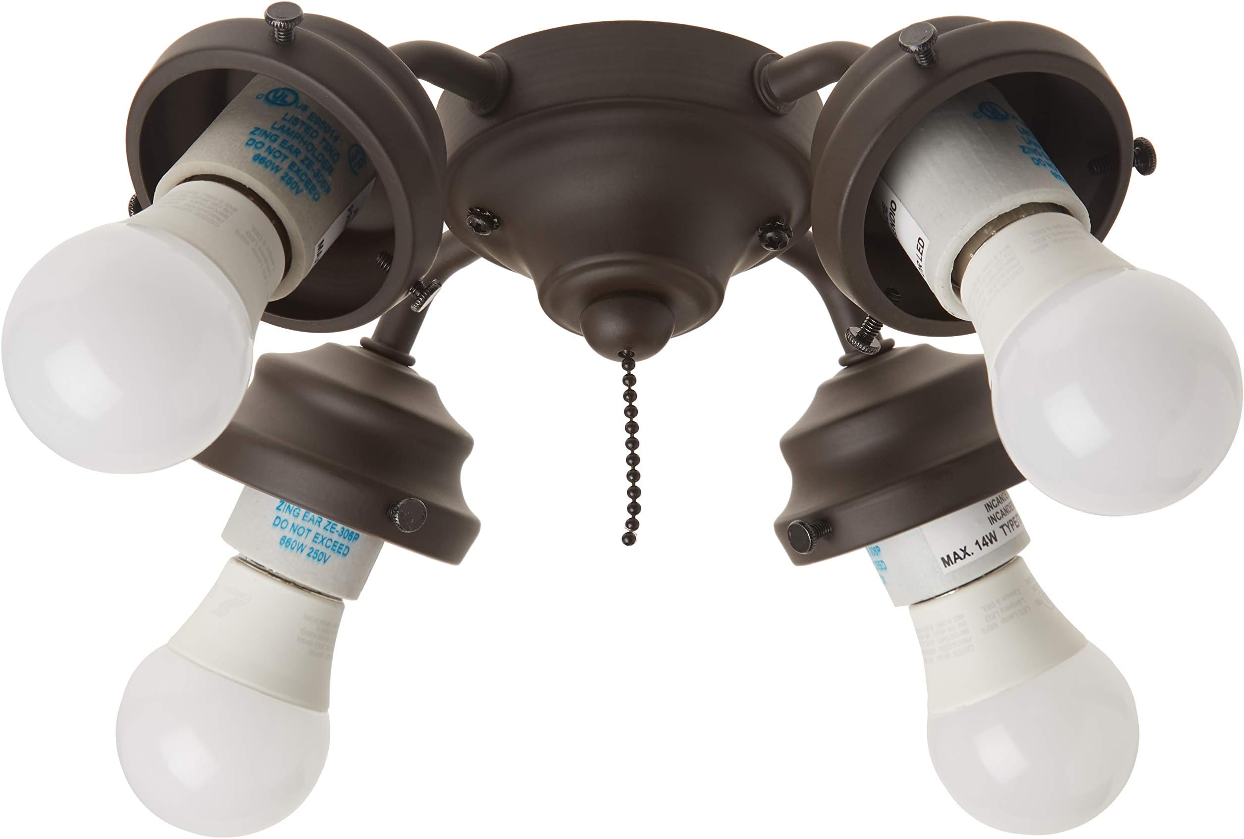 Harbor Breeze 4-Light White Incandescent Ceiling Fan Light Kit with ...