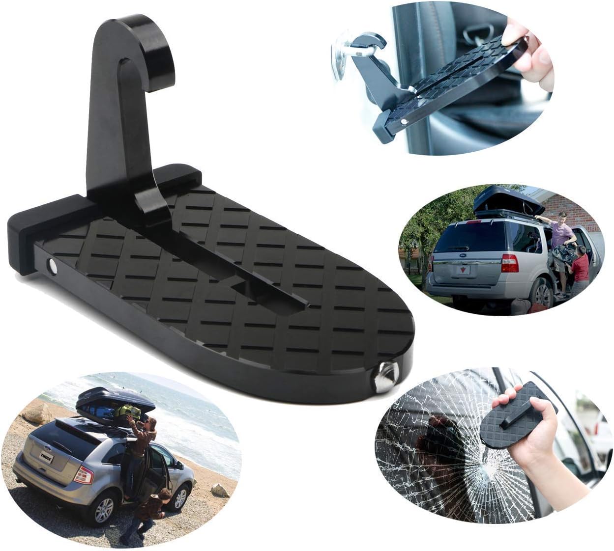 VIHM Rubber Car Door Step for Car Roof Access,Rooftop Roof-Rack Folding ...