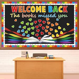 Amazon.com: Welcome Back to School Bulletin Board Decorations Welcome ...