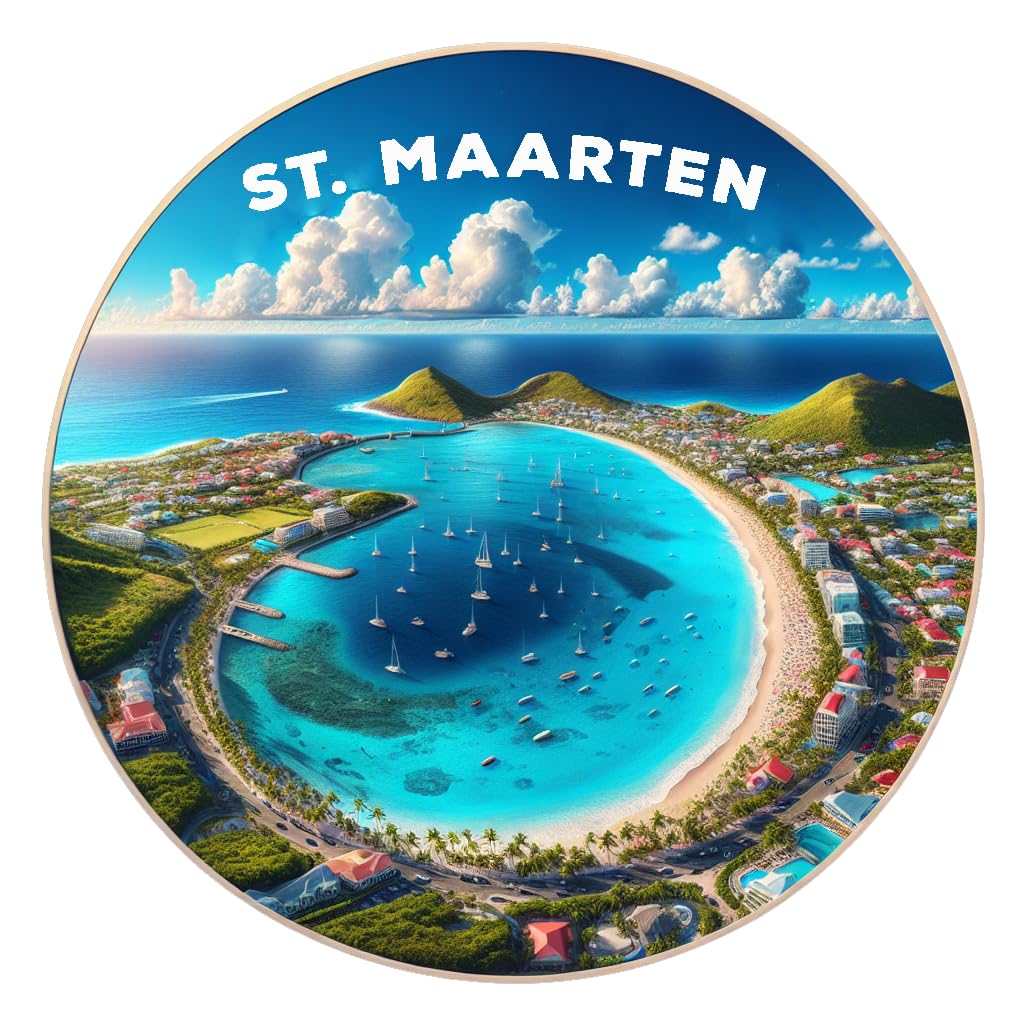 Amazon.com: St Maarten Souvenir Die Cut Flat Magnet 3-Inch : Home & Kitchen