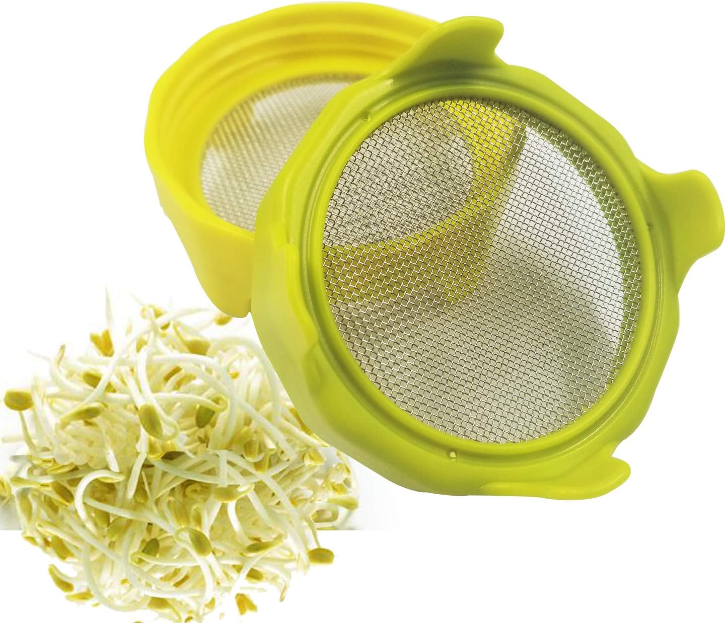 Amazon.com: MISSALIS Screened Mason Jar Lids, Sprout Seeds Kit for ...