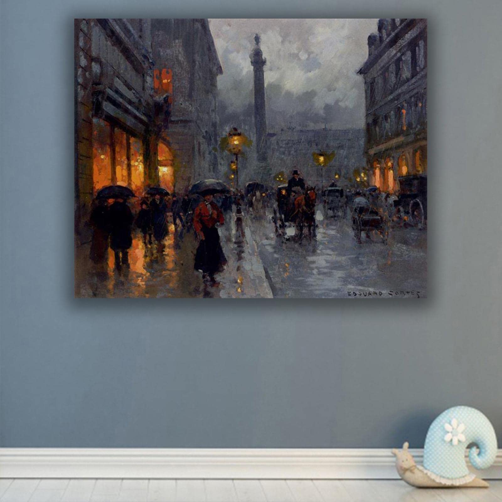 Rain Edouard Cortes Paintings Discover 20th Century Paris With These