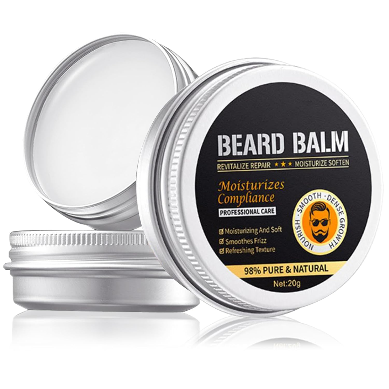 Amazon.com : Fusang 2PCS Beard Balm for Men,Leave in Beard Conditioner ...