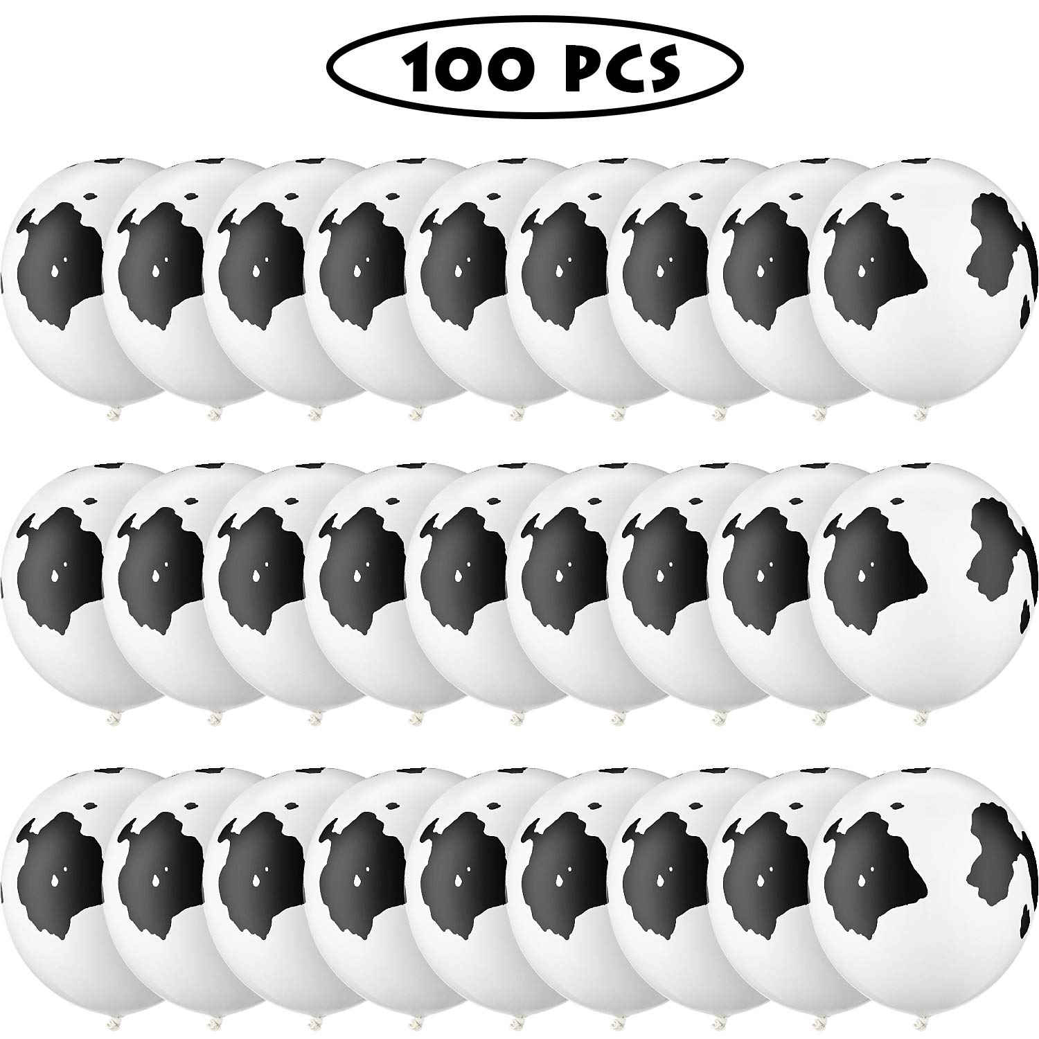 Snapklik.com : 100 Cow Balloons Latex Funny Cowprint Balloons For Cow ...