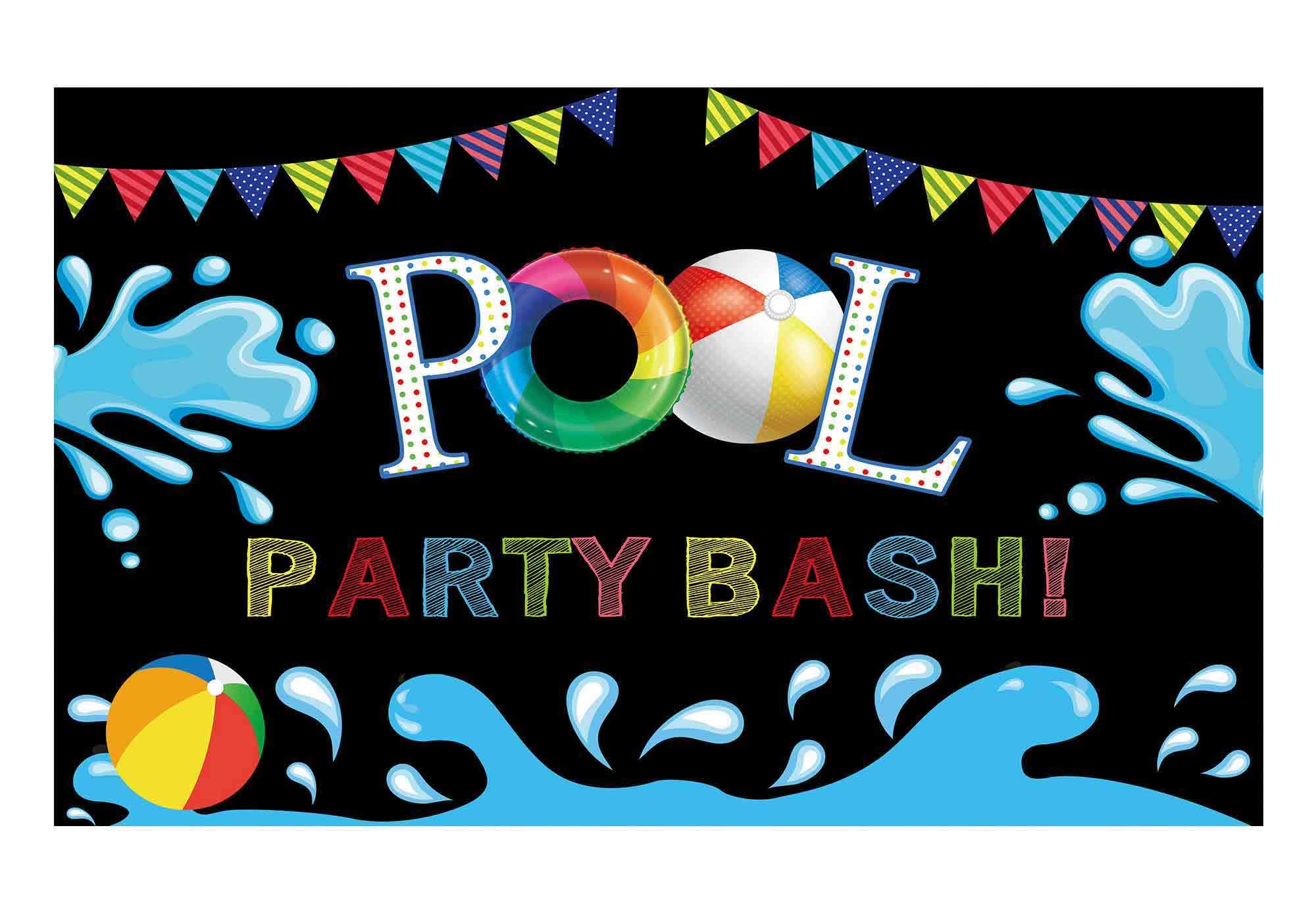 Amazon.com : Allenjoy Summer Pool Party Bash Backdrop Swimming Balls ...