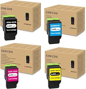 Amazon.com: C310 C315 Toner Cartridge Replacement for Xerox C310 006R04356 006R04357 006R04358 ...