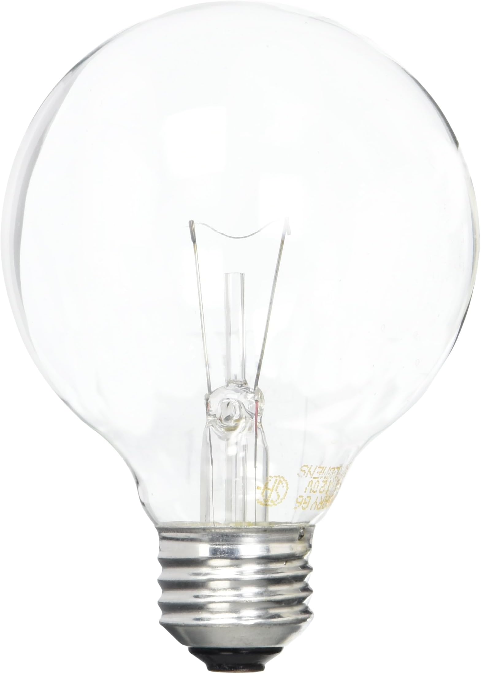 GE Lighting 12983 25-Watt G25 Globe Light Bulb, Crystal Clear ...
