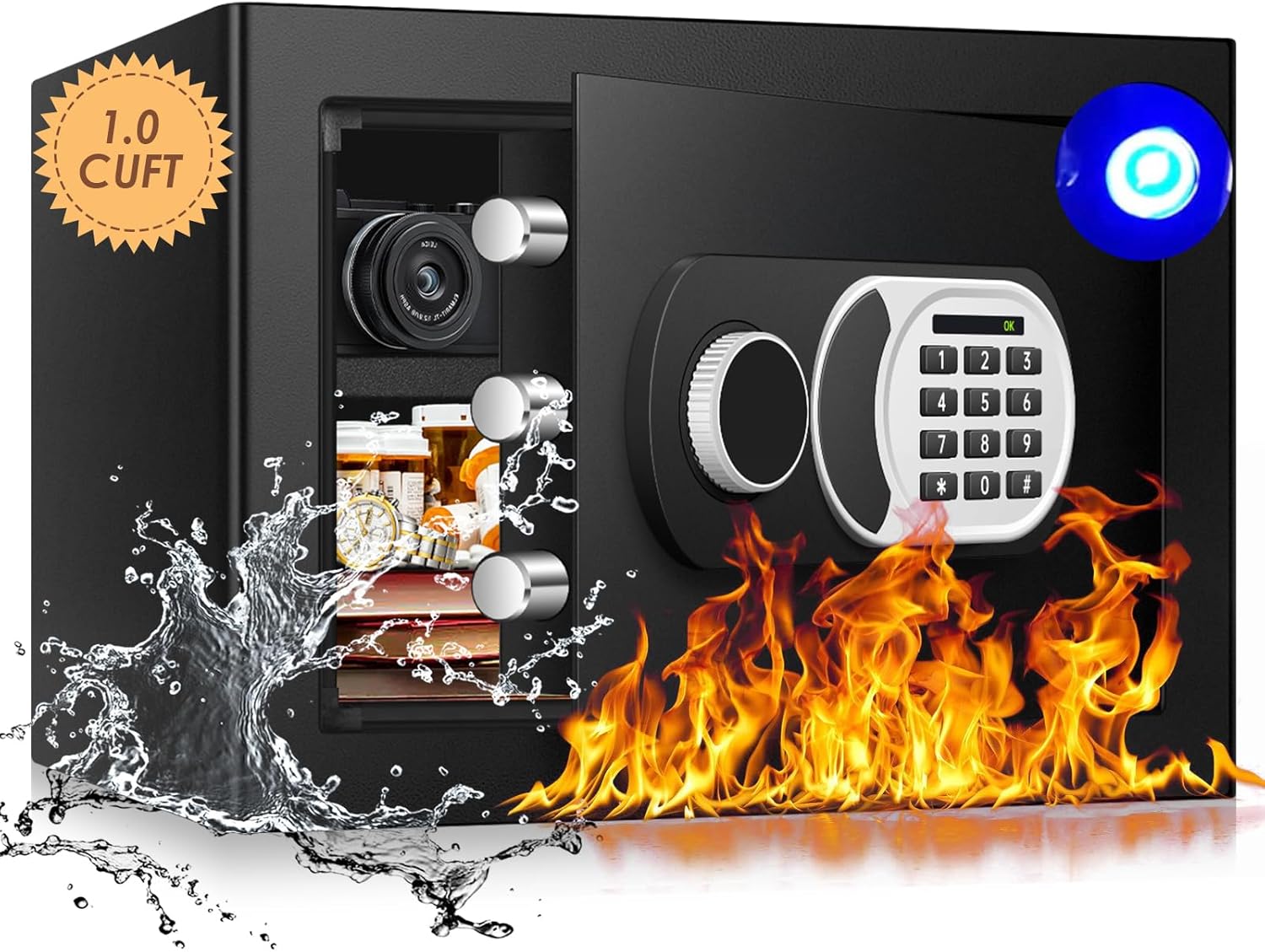 ToruKeep 1,0 Cu Ft feuerfesten Safe Box -Elektronische digitale ...