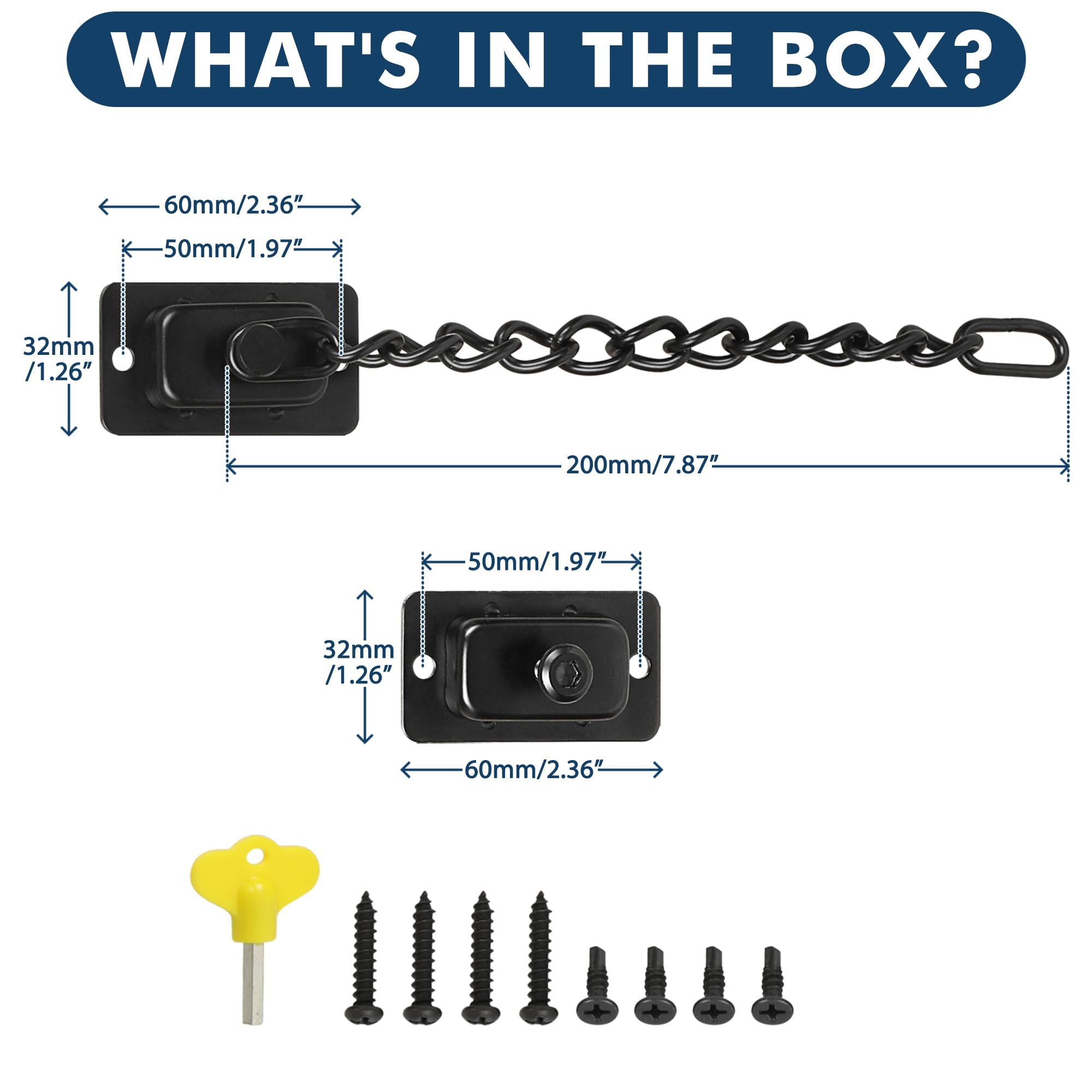 Snapklik.com : Window Chain Lock, Stainless Steel Guard Door Restrictor ...