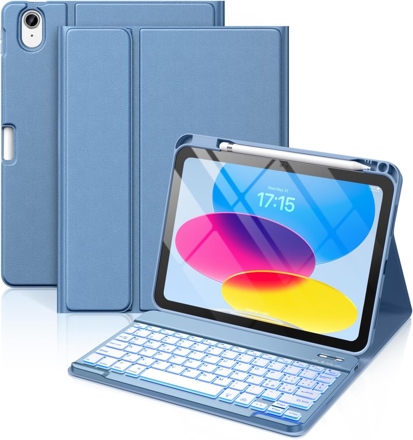 Vobafe Cover iPad 10 Generazione con Tastiera iPad A16 11 Generation (11/10.9 Pollici, 2025/2022 ...