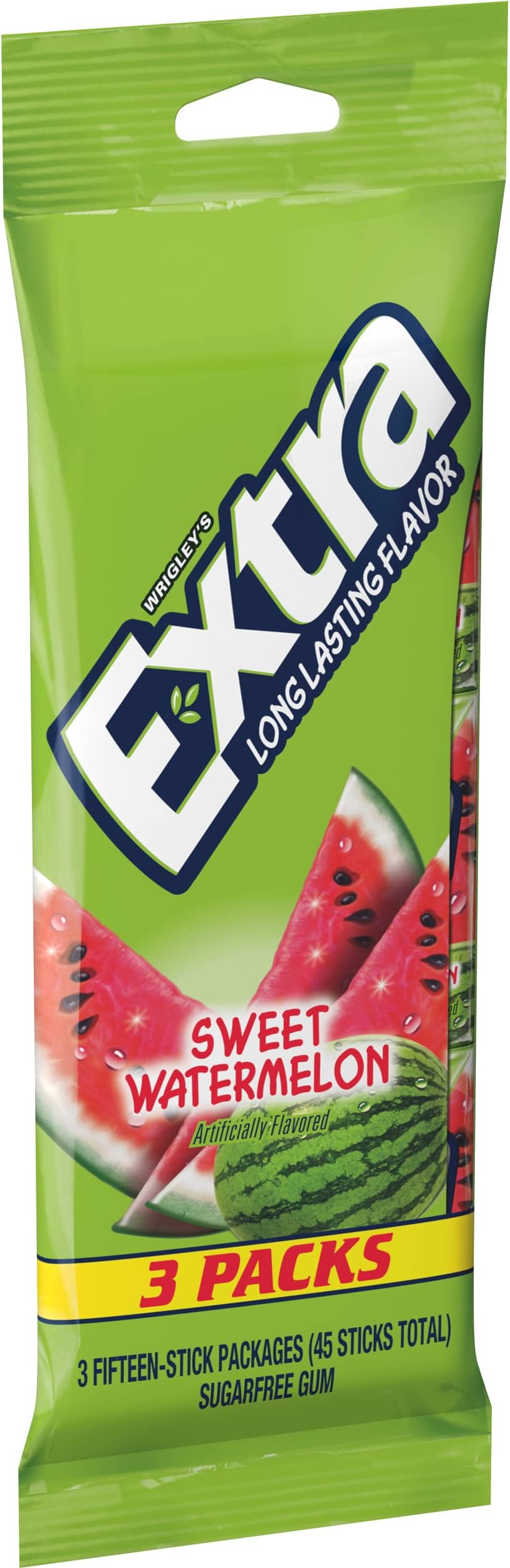 Amazon.com : Extra Sweet Watermelon Sugarfree Gum, multipack, 15 Count ...