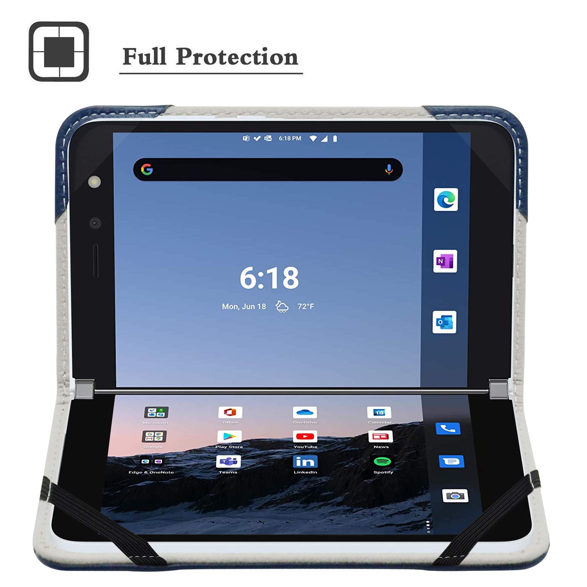 Snapklik.com : Bige For Microsoft Surface Duo Case,PU Leather Folio 2 ...