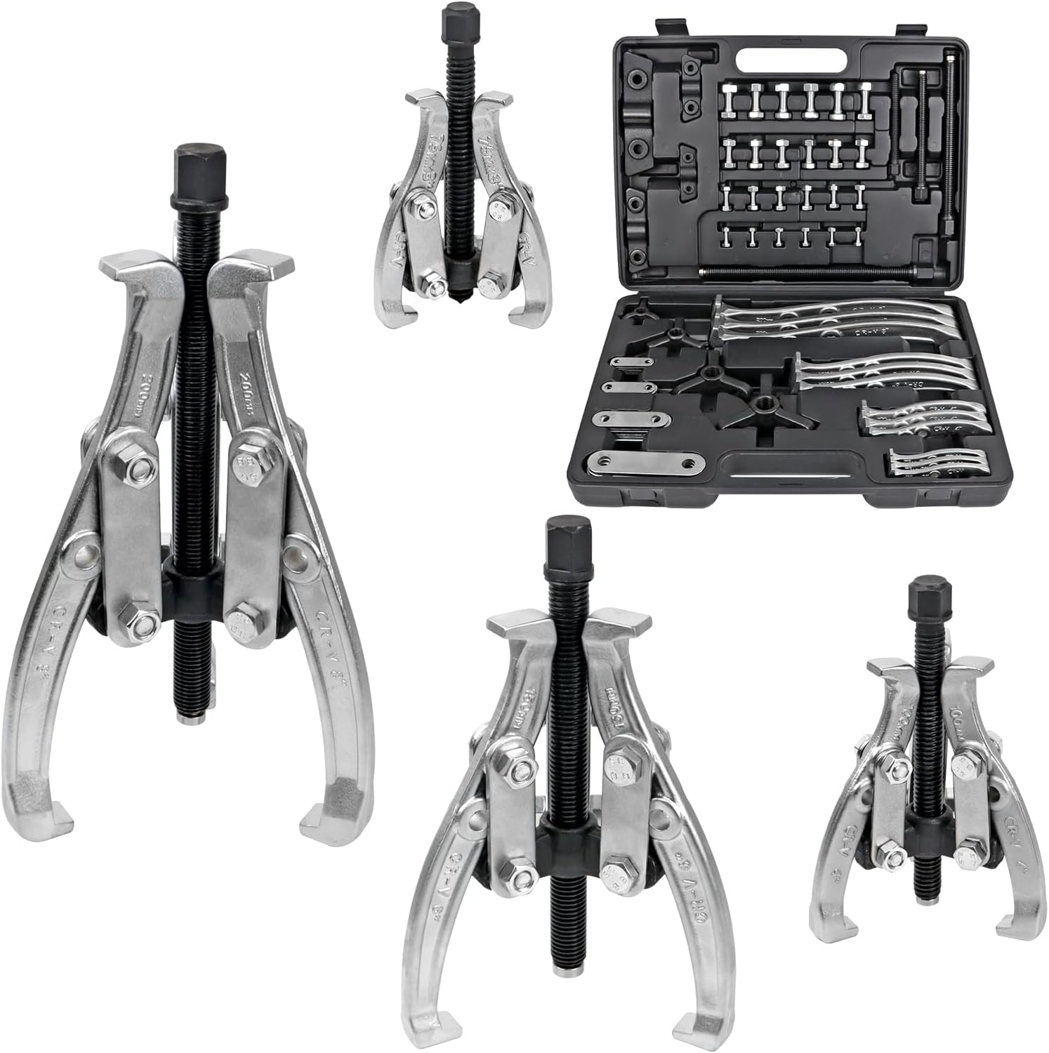 Amazon.com: CARVALAX Gear Puller Set, Reversible 2 & 3-Jaw Puller Set, CR-V Steel 3" 4" 6" 8 ...