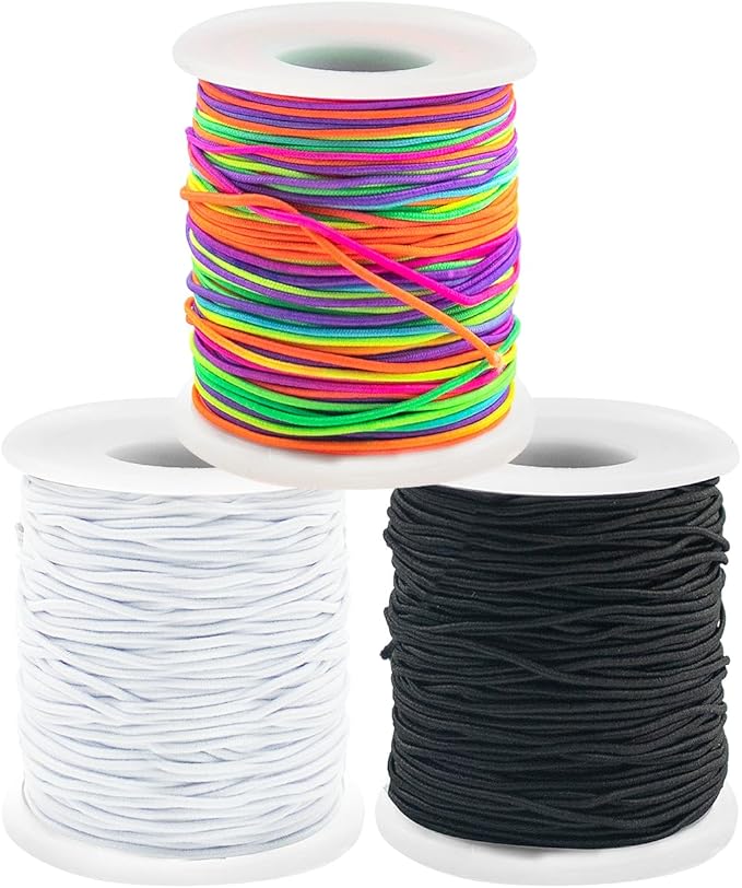 1mm Elastic String Stretchy String, Bracelet Making Rainbow Bracelet ...