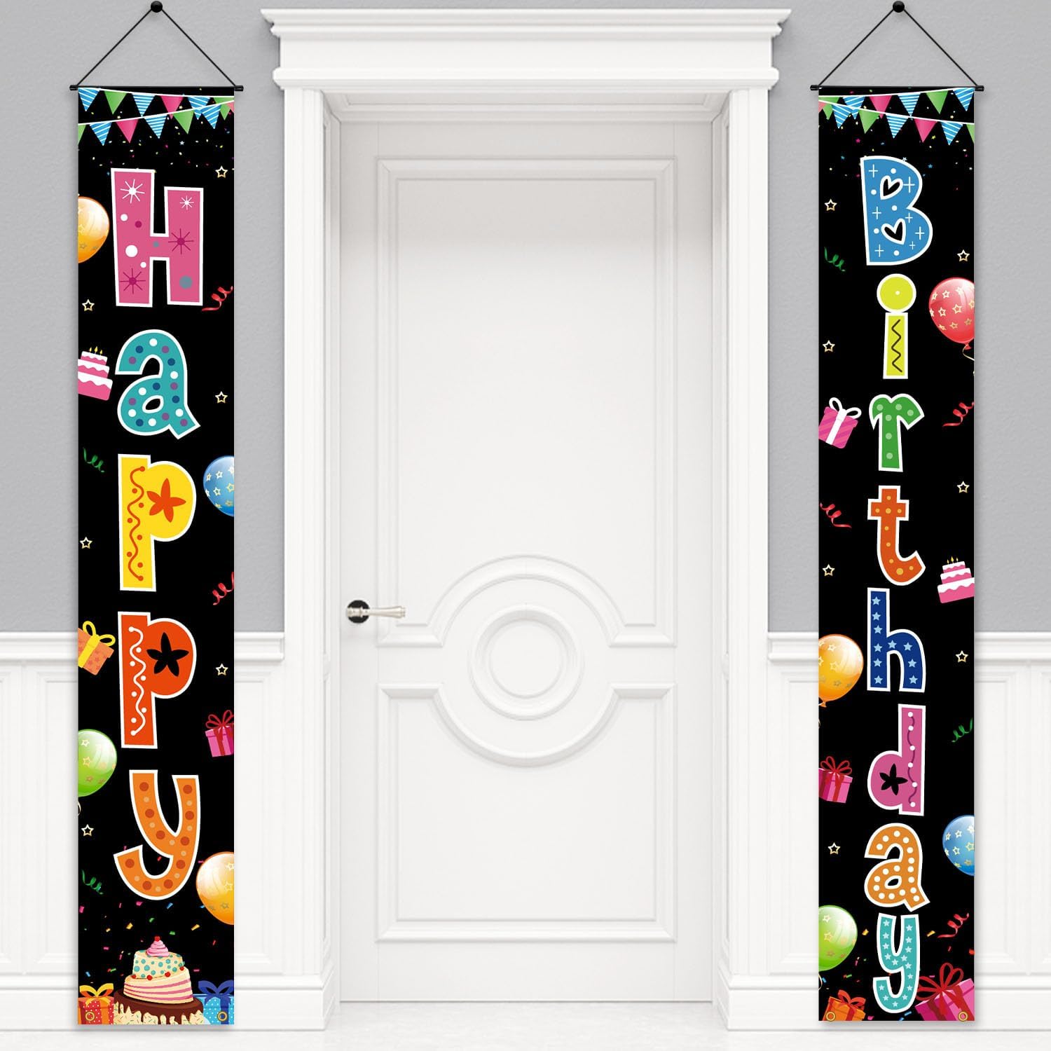 Amazon.com: Boho Felt Happy Birthday Banner - Bohemian Birthday Party ...