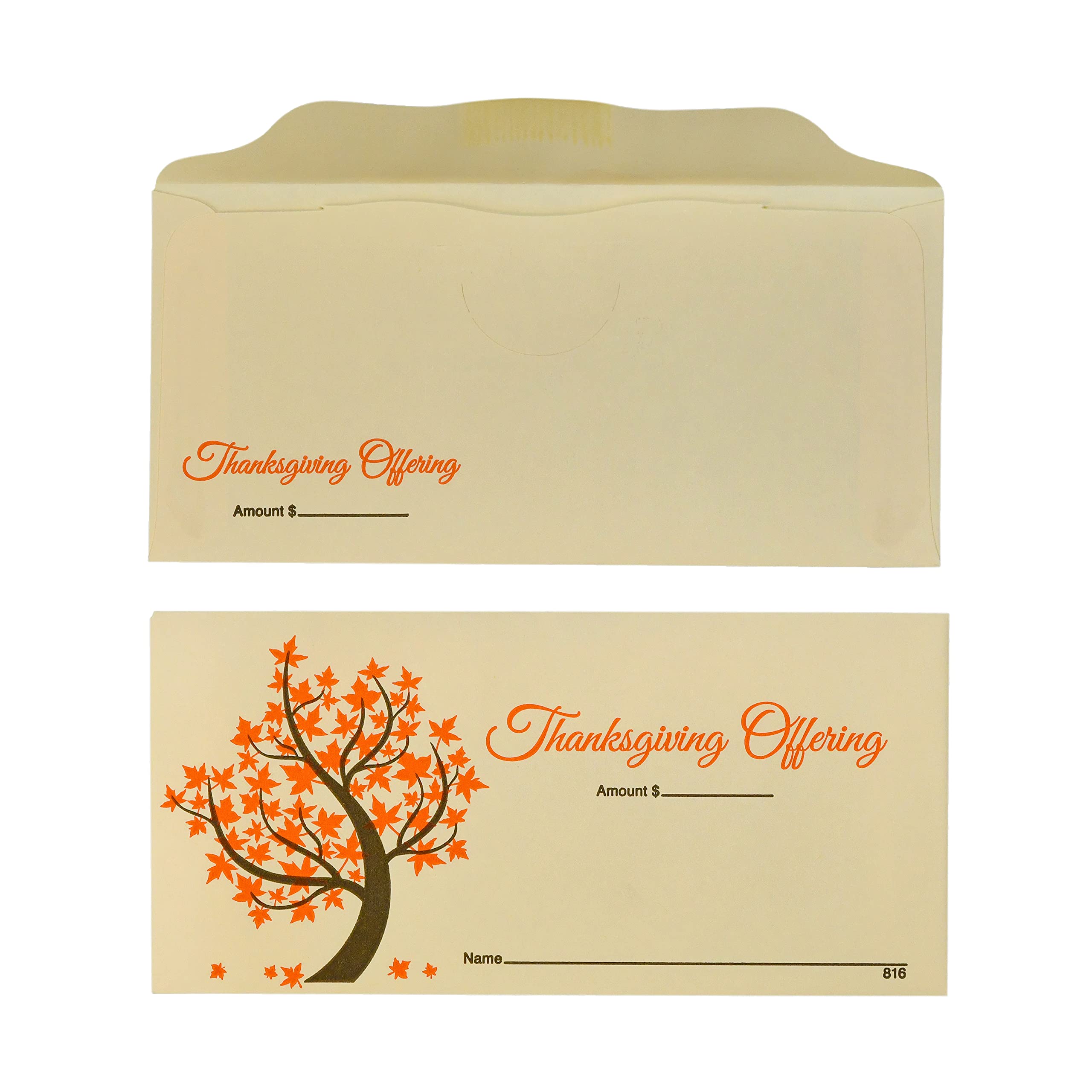 Amazon.com : Thanksgiving Offering Envelopes for Church (100) : Office ...
