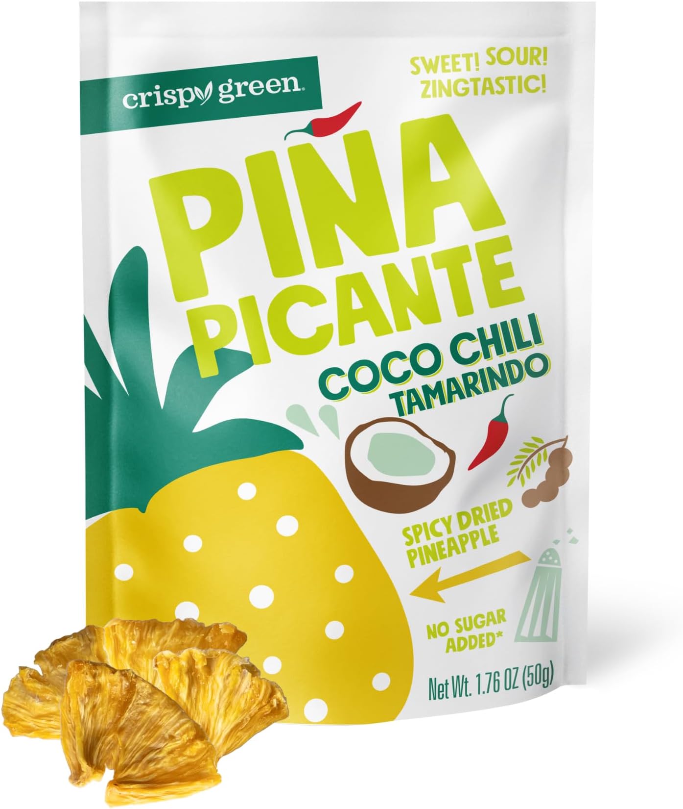 Amazon.com: Crispy Green Piña Picante, Coco Chili Tamarindo Dried ...
