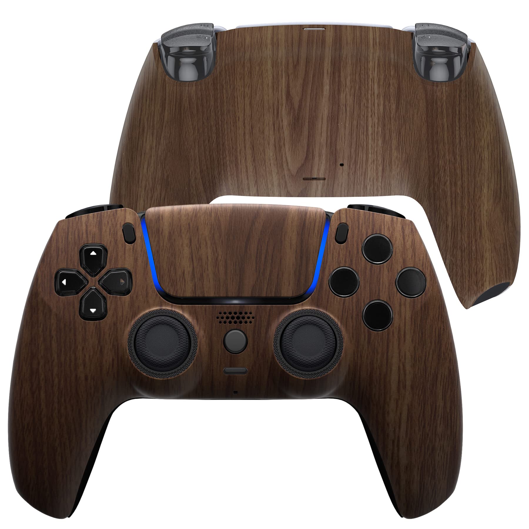 Amazon.com: eXtremeRate Luna Redesigned Wood Grain Front Shell Touchpad ...