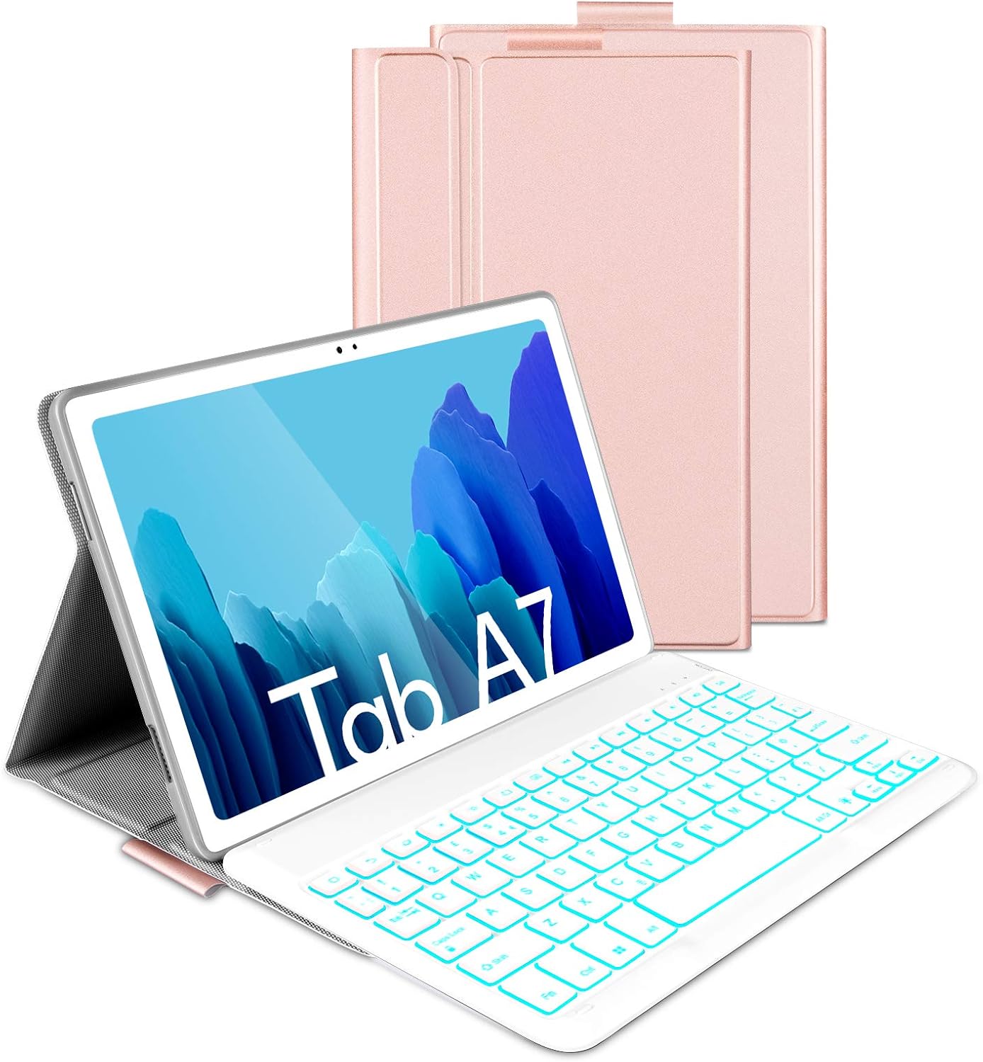 Backlit Keyboard Case Compatible with Samsung Galaxy Tab A7 10.4”, Cover with Detachable ...