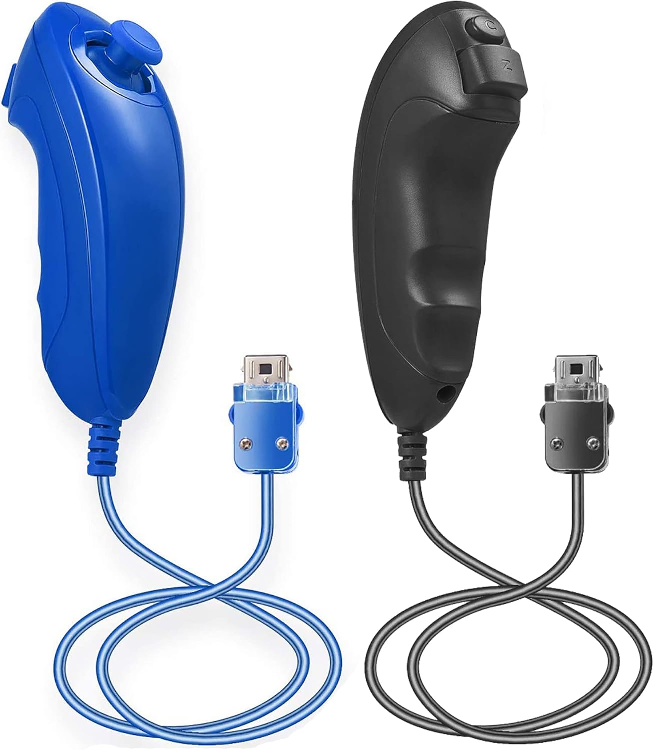 Mueuton 2 Pack Wii Nunchucks, Remote Nunchuck Controller Compatible ...