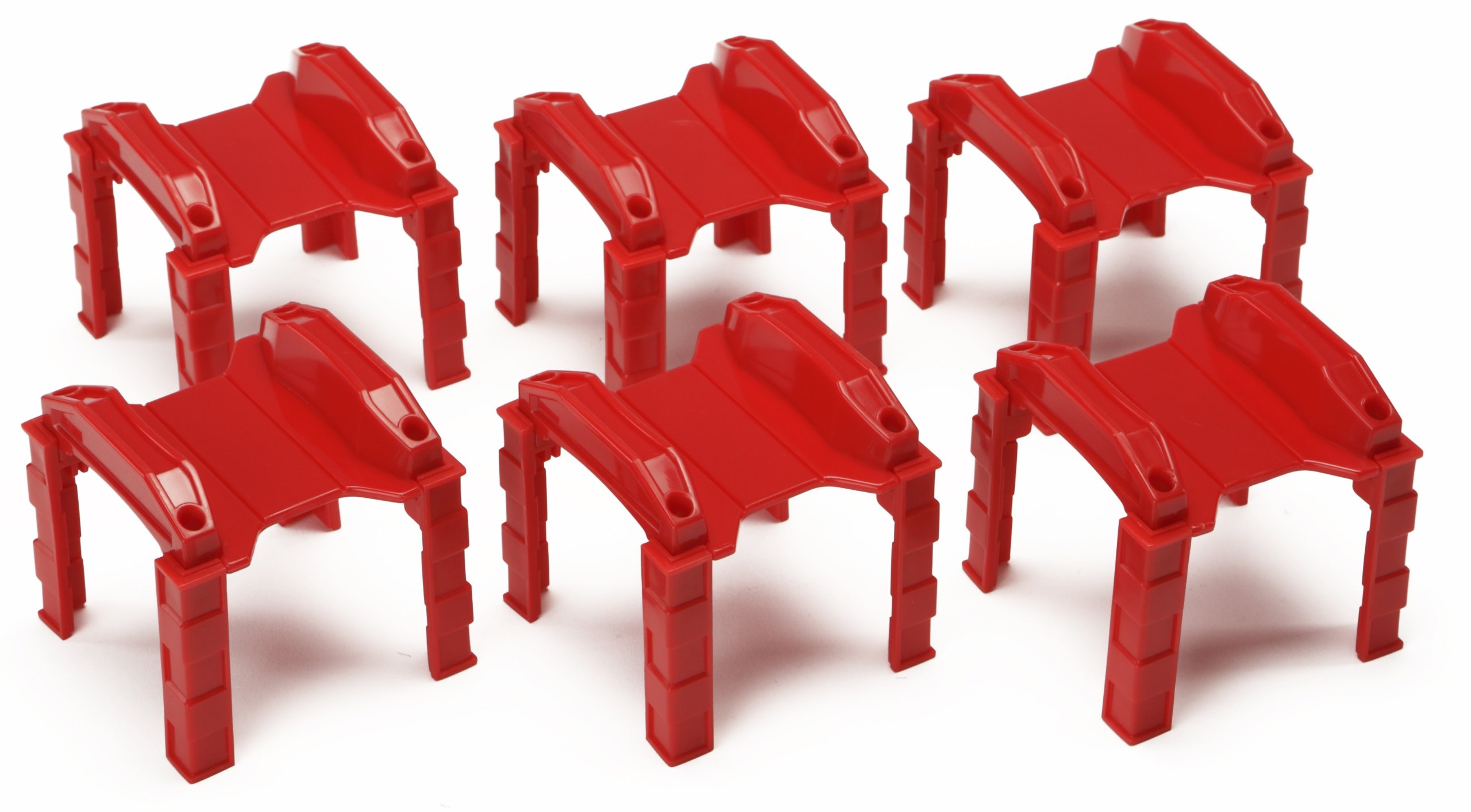 Buy Multi Level Support Risers 6-Pack - Red Risers for Wooden Toy Train ...
